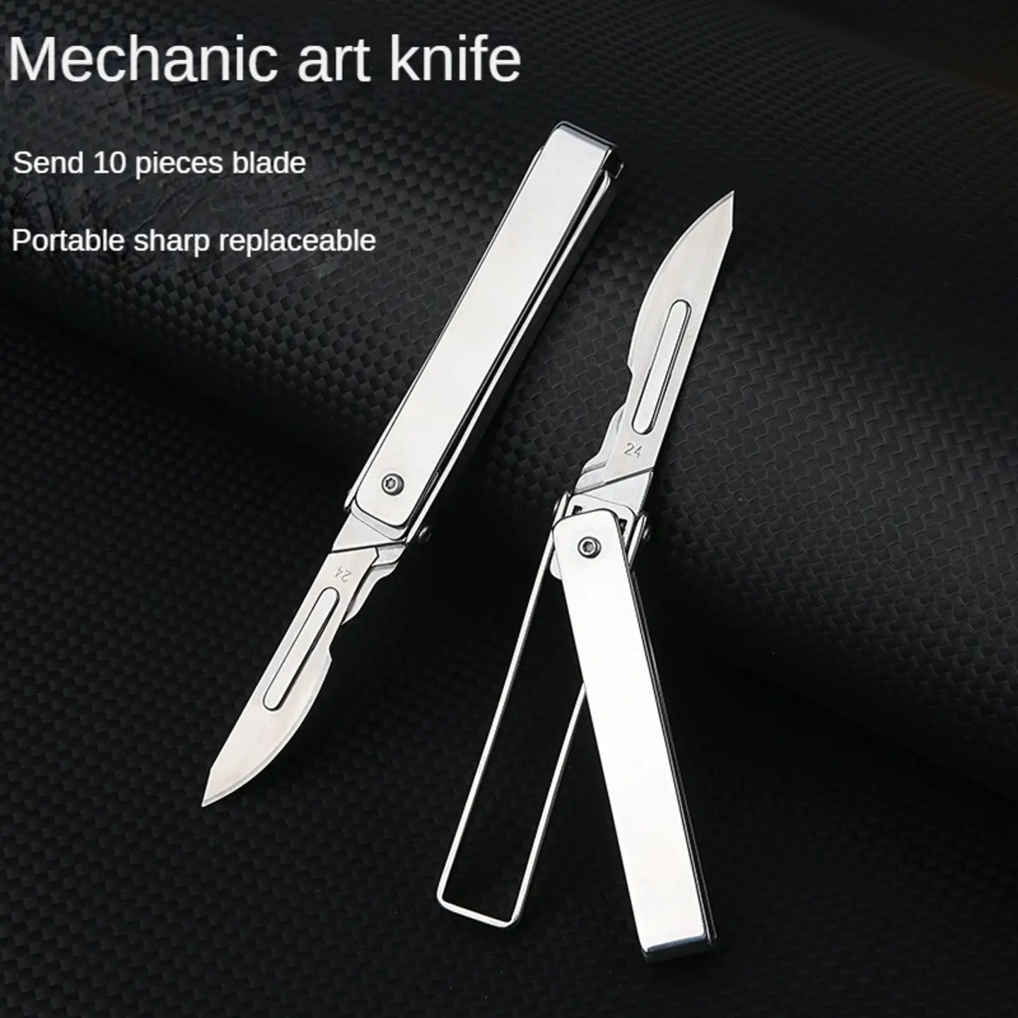 Sharp folding utility knife with removable and replaceable blade ...