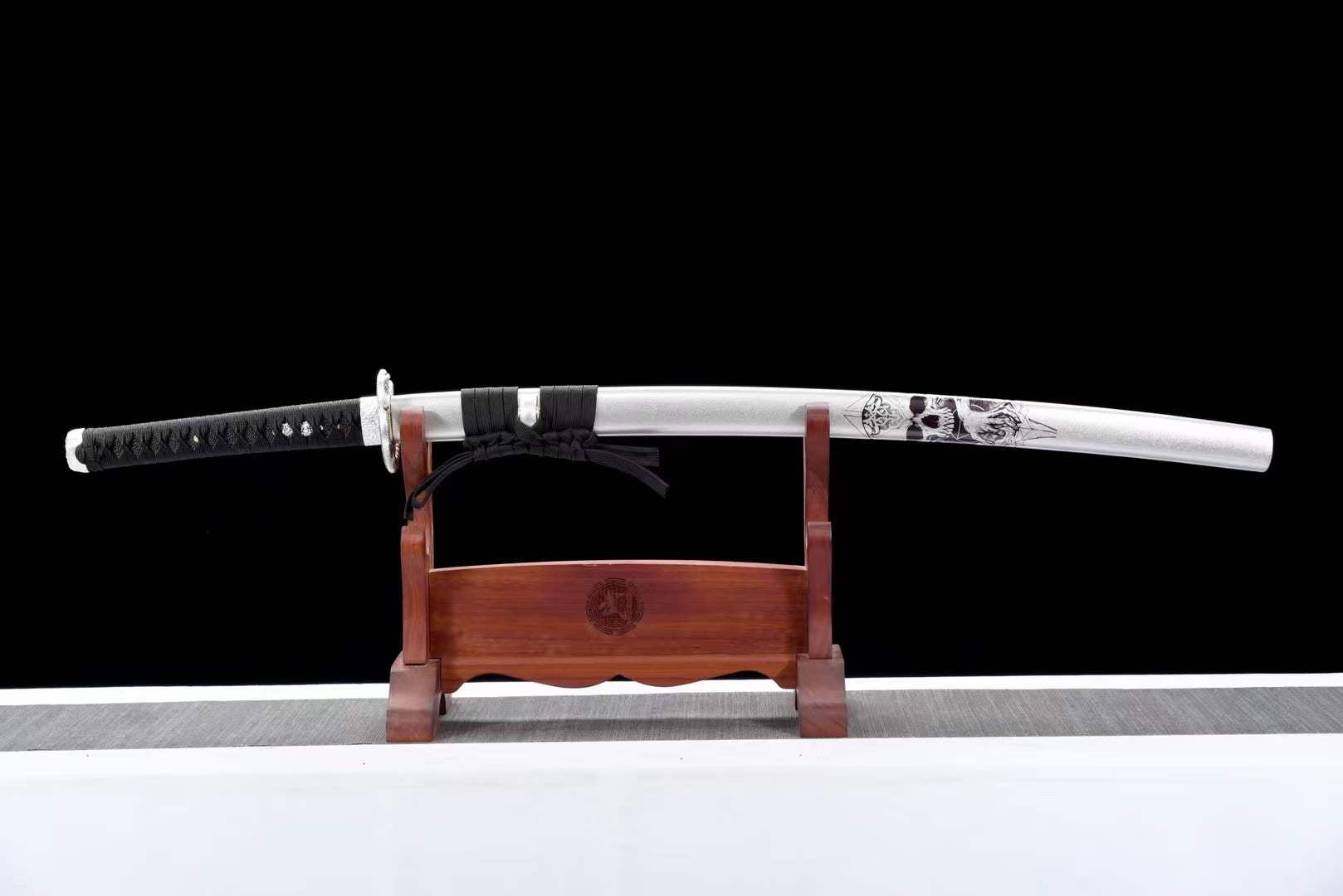 Hand Forged Japanese Samurai Katana Heavenly Serpent High Manganese St ...
