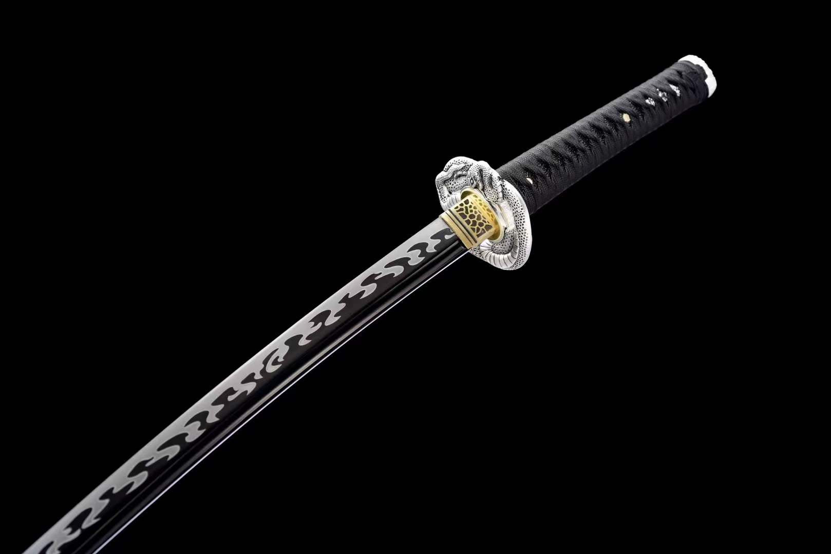 Hand Forged Japanese Samurai Katana Heavenly Serpent High Manganese St – BoxKatana