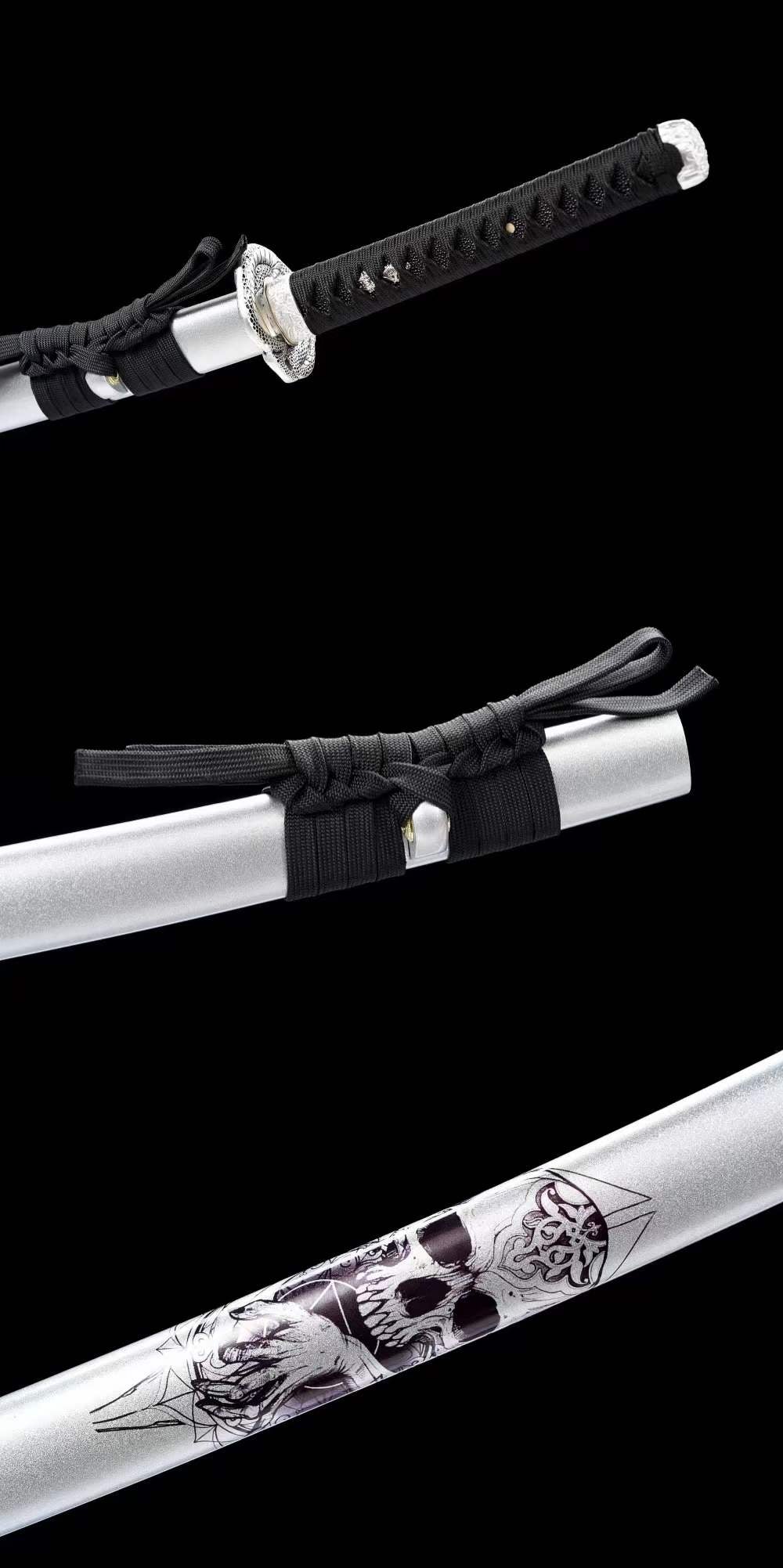 Hand Forged Japanese Samurai Katana Heavenly Serpent High Manganese St – BoxKatana