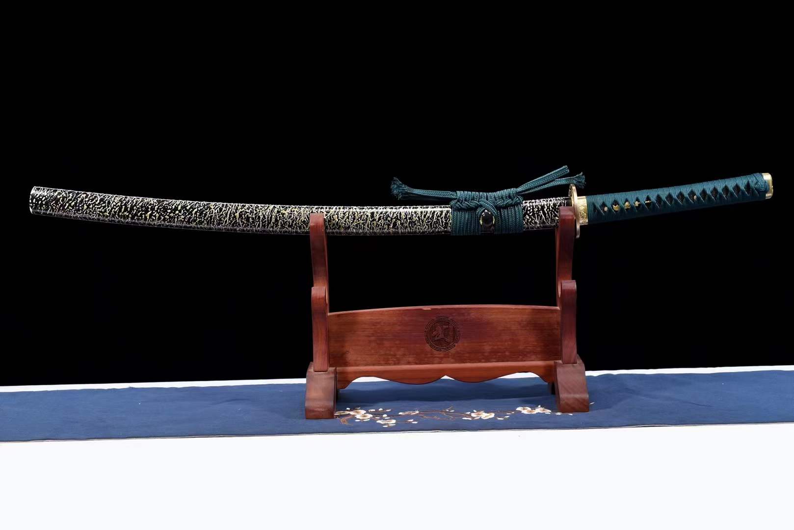 Hand Forged Japanese Samurai Katana Dark Pattern Steel – BoxKatana