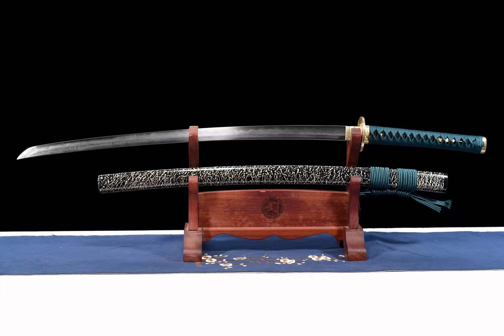 Hand Forged Japanese Samurai Katana Dark Pattern Steel – BoxKatana