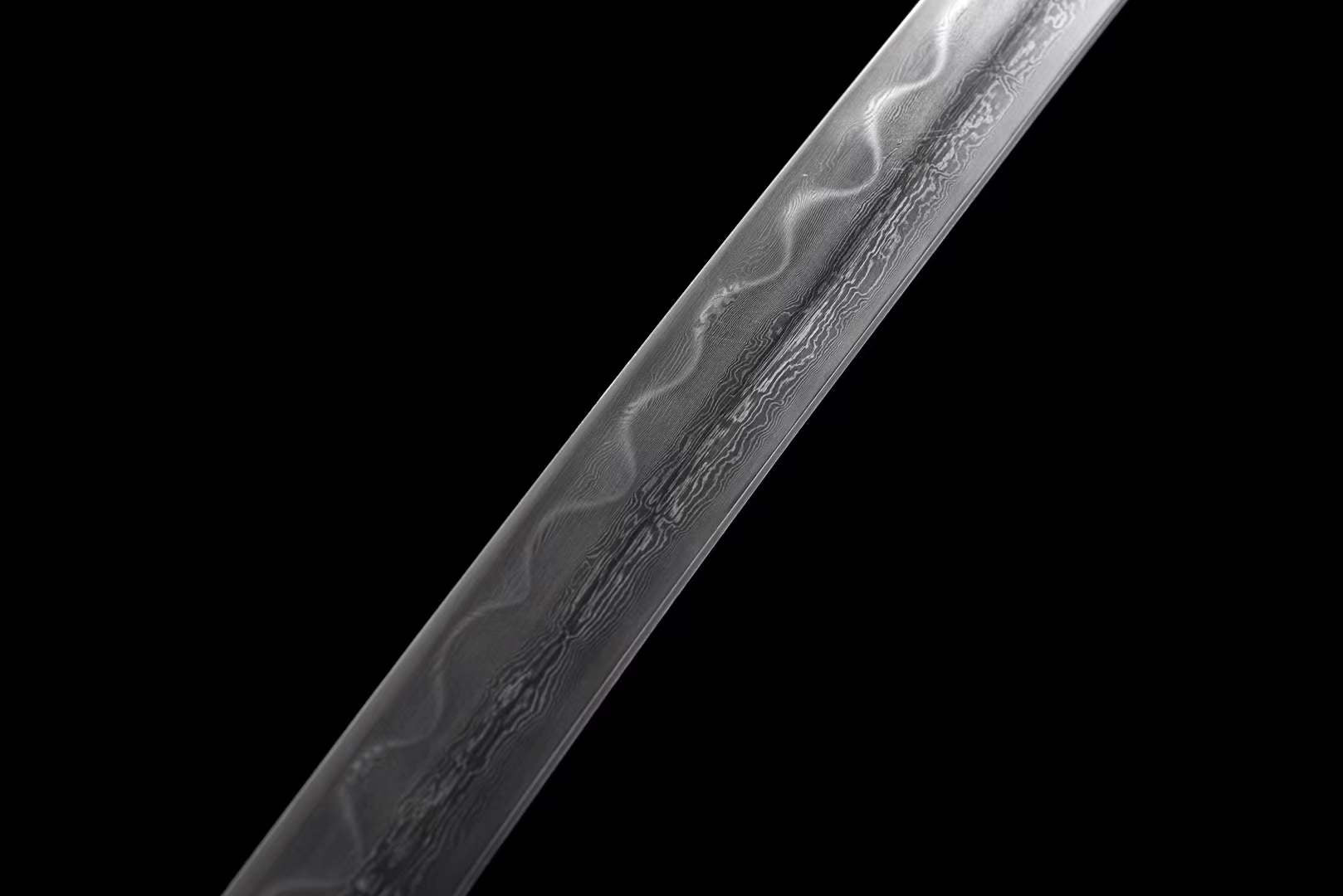 Hand Forged Japanese Samurai Katana Dark Pattern Steel – BoxKatana