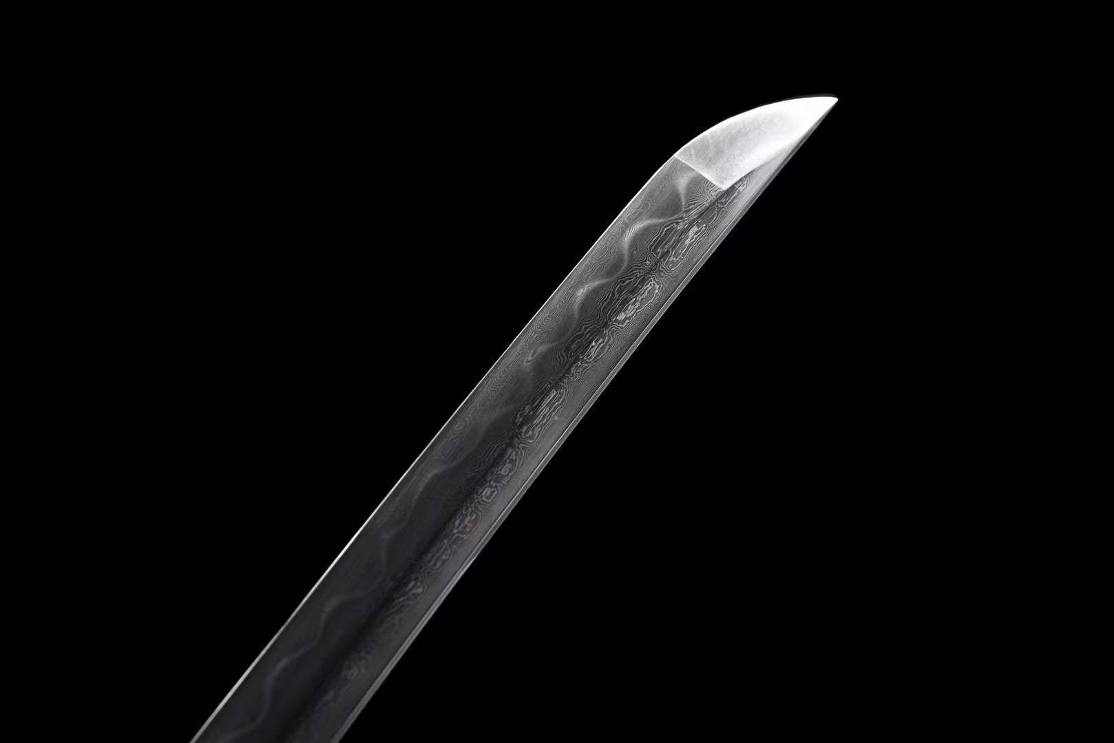 Hand Forged Japanese Samurai Katana Dark Pattern Steel – BoxKatana