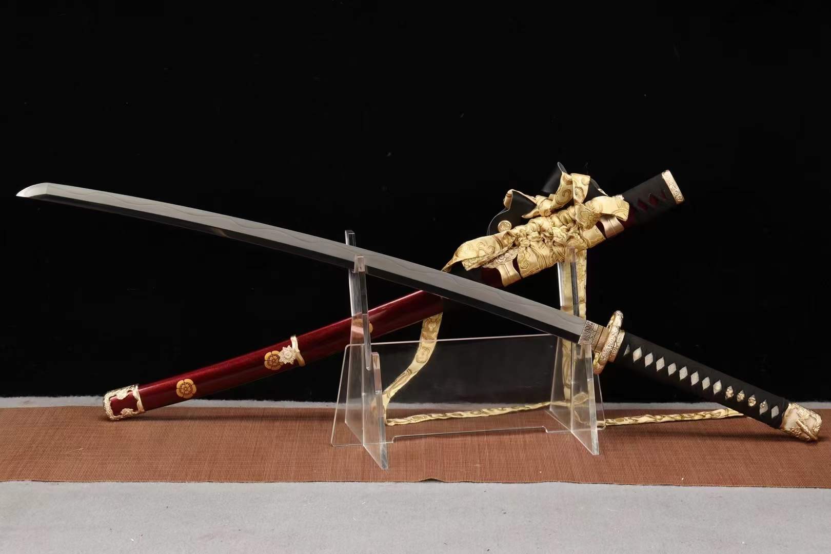 Handmade Japanese Tachi Odachi Mirror Moon T10 Three-colored Blades Tr ...