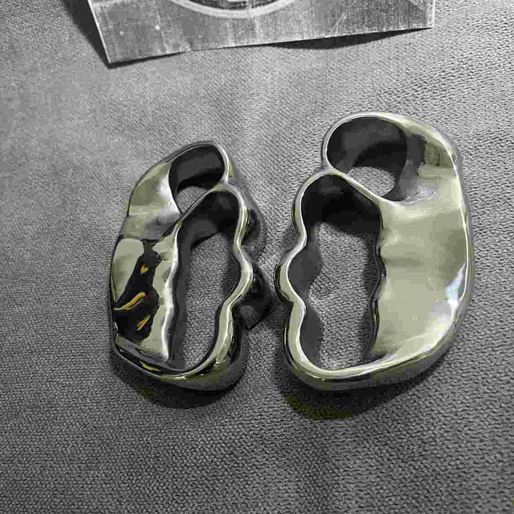 4-Finger Anti-explosion Stainless Steel Self-defense Knuckle Duster ED ...