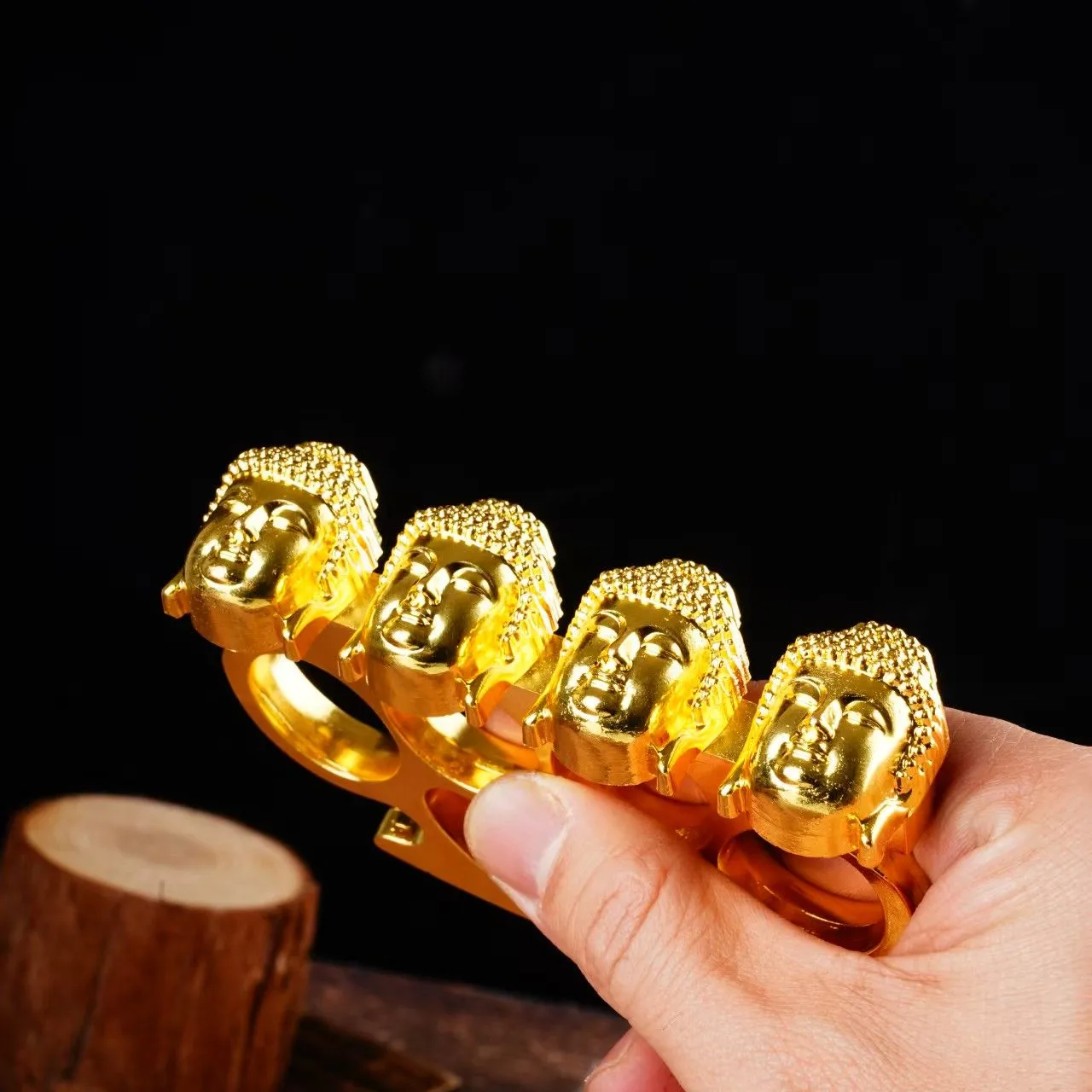 Buddha-head Brass Knuckles Metal Vintage Self-defense – BoxKatana