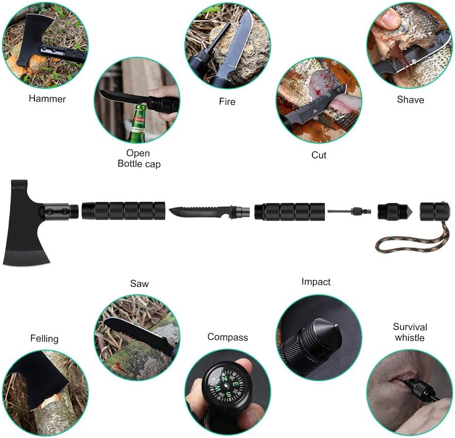 Camping Axe, Folding Survival Hatchet Axe Tactical Camp Axe for Outdoo ...