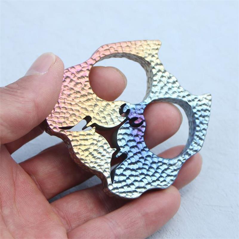 Dog Head Titanium Knuckle Duster Self Defense EDC Decoration – BoxKatana