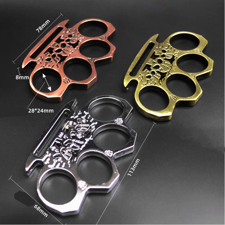 Ghost - Solid Brass Knuckles Duster For Self Defense Window Breaker ED ...