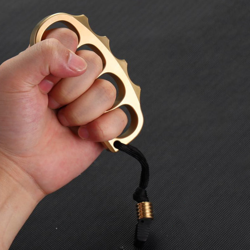 Large Solid Pea Brass Knuckle Duster Self-Defense Broken Window – BoxKatana