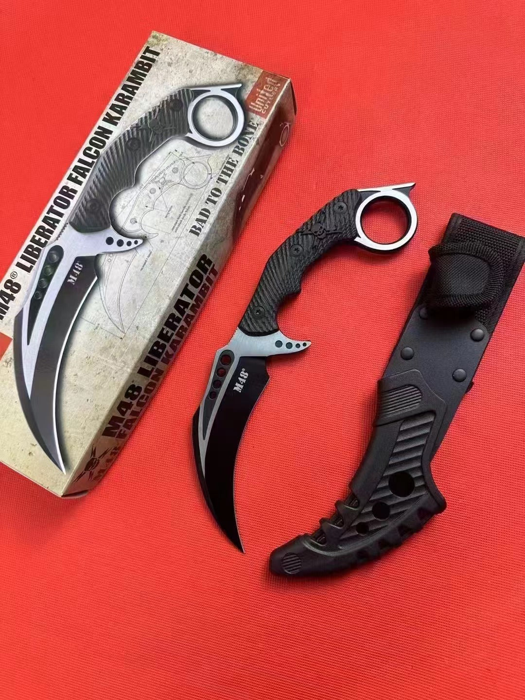 M48 Hawk Tactical Claw Knife with Sheath – BoxKatana