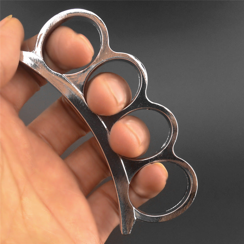 Metal Fight Knuckle Duster Four Finger Martial Arts Fighting Iron Fist ...
