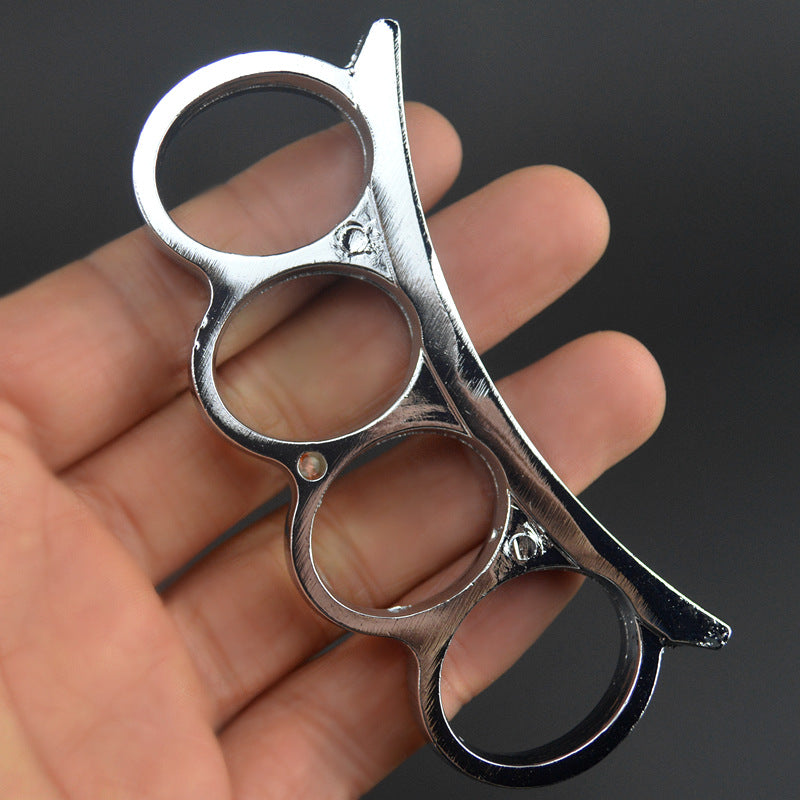 Metal Fight Knuckle Duster Four Finger Martial Arts Fighting Iron Fist ...