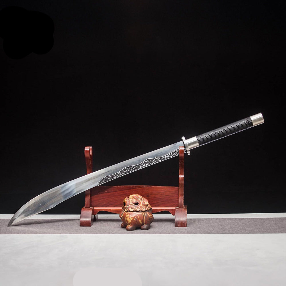 Scroll Grass Pattern Wrapped Sabre – BoxKatana