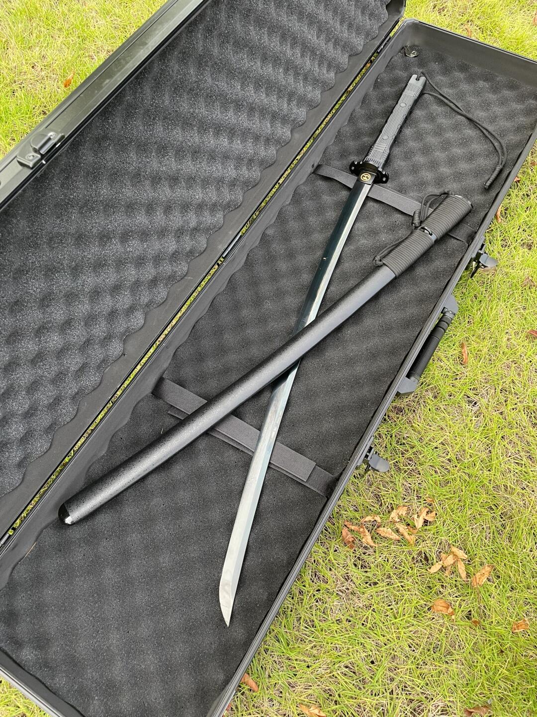 Tactical Black Warrior Tachi Sword – BoxKatana