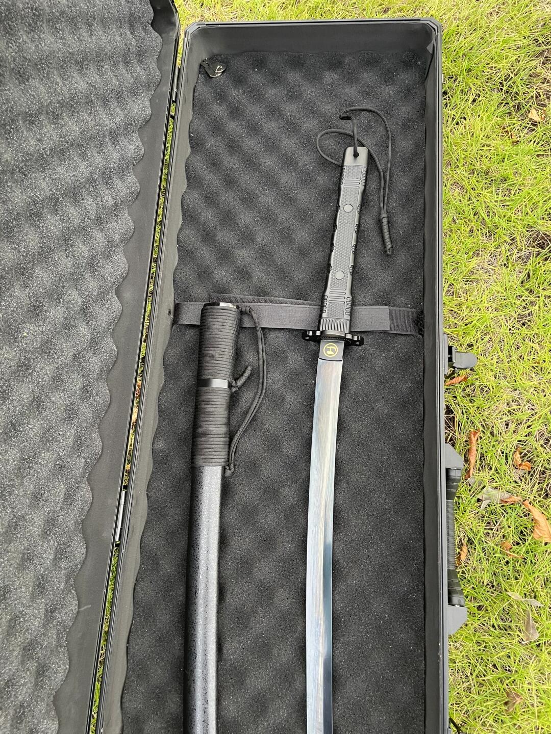 Tactical Black Warrior Tachi Sword – BoxKatana