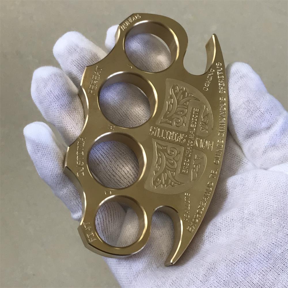 Warrior Solid Brass Knuckle Duster Self-defense Window Breaking EDC To ...