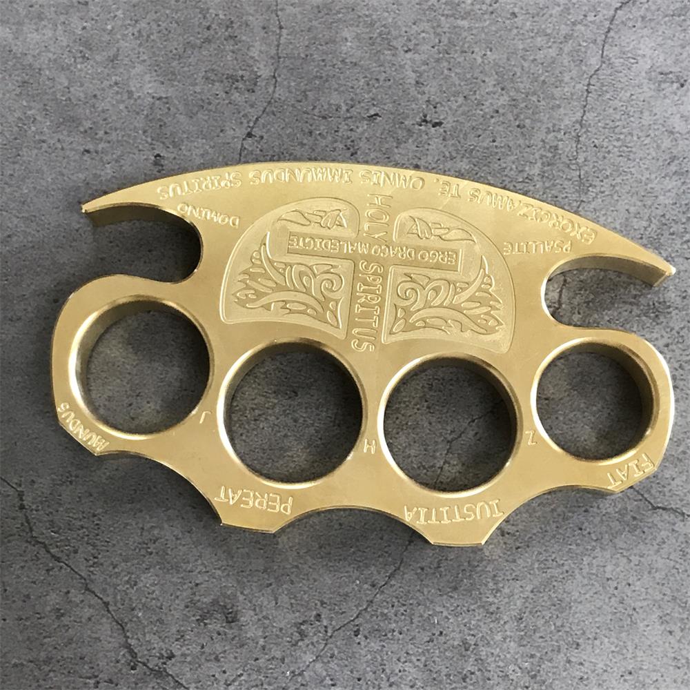 Warrior Solid Brass Knuckle Duster Self-defense Window Breaking EDC To ...