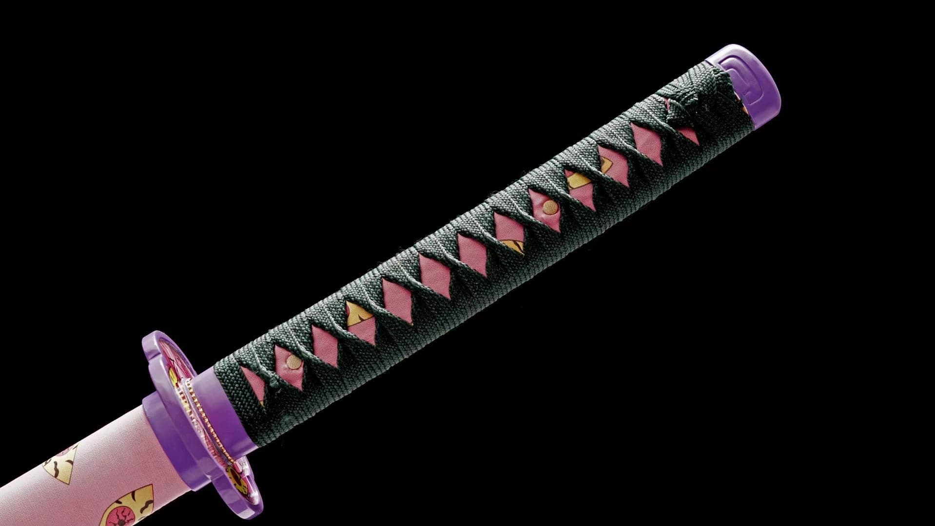 Hand Forged Anime Katana Demon Slayer Kokushibo 1045 Carbon steel Red ...