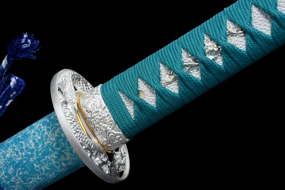 Hand Forged Japanese Samurai Katana 9260 Spring Steel Blue Blade ...