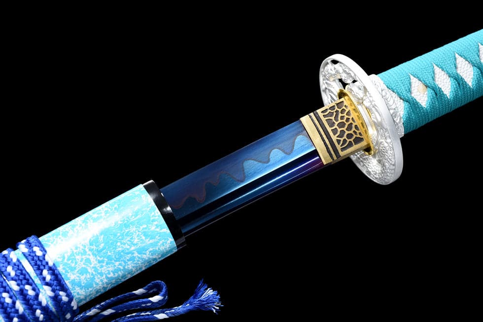 Hand Forged Japanese Samurai Katana 9260 Spring Steel Blue Blade ...