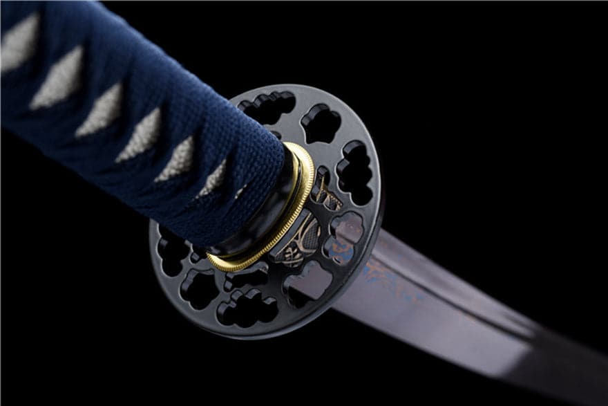 Hand Forged Japanese Samurai Katana Bitter Cold Fragrance Pattern Stee ...