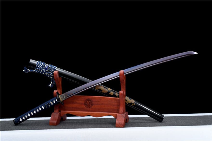 Hand Forged Japanese Samurai Katana Bitter Cold Fragrance Pattern Stee ...