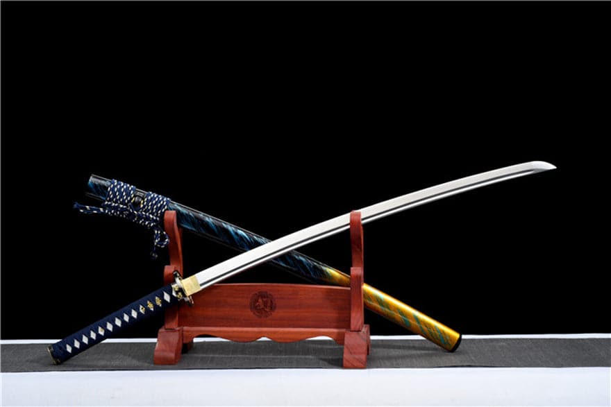 Hand Forged Japanese Samurai Katana Buddha 9260 Spring Steel Bend 90 d ...