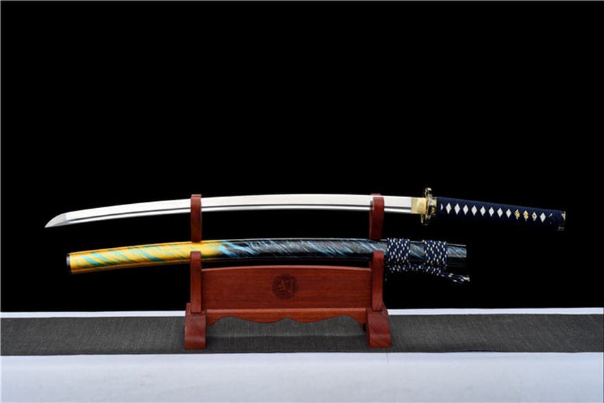 Hand Forged Japanese Samurai Katana Buddha 9260 Spring Steel Bend 90 d ...