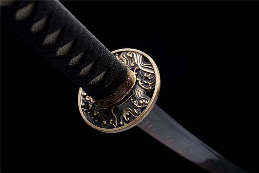 Hand Forged Japanese Samurai Katana Drop in the ocean T10 Carbon steel ...