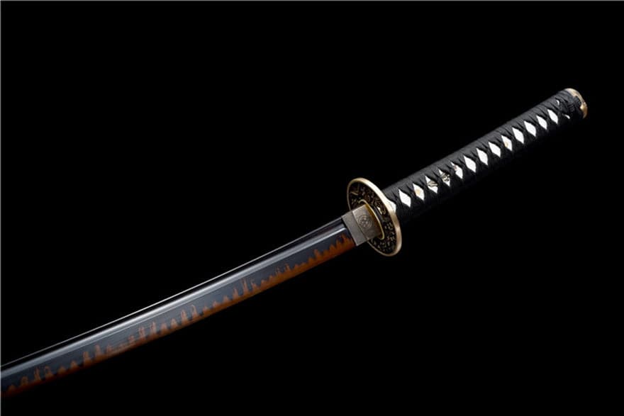 Hand Forged Japanese Samurai Katana Drop in the ocean T10 Carbon steel ...