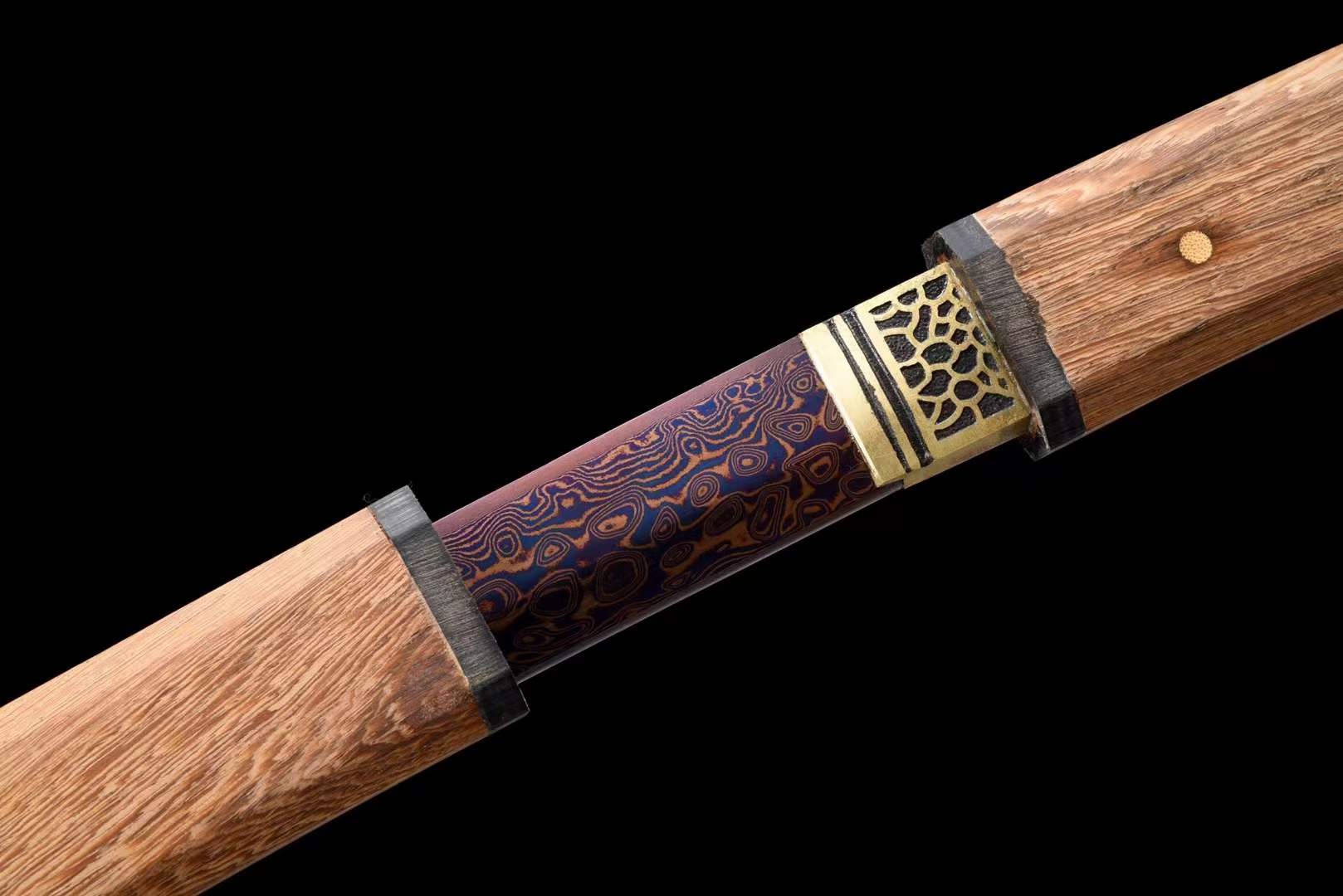 Hand Forged Japanese Samurai Katana Night Spectre Damascus Steel Blue ...