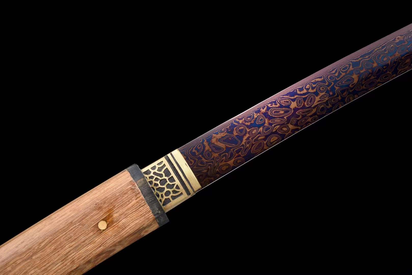 Hand Forged Japanese Samurai Katana Night Spectre Damascus Steel Blue ...