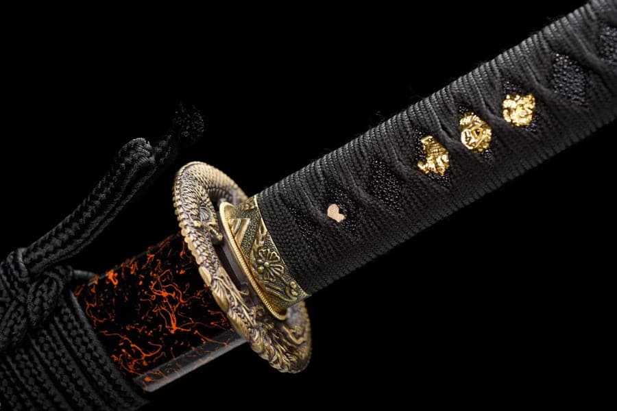 Hand Forged Japanese Samurai Katana Pan Dragon Knight T10 Carbon steel ...