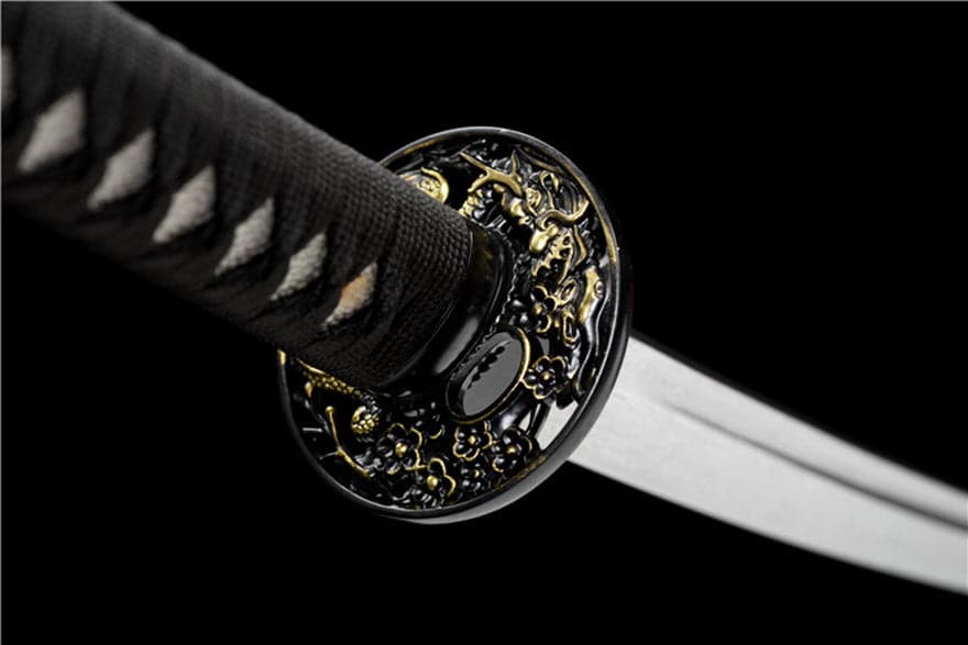 Hand Forged Japanese Samurai Katana Phantom Pattern Steel Full Tang ...