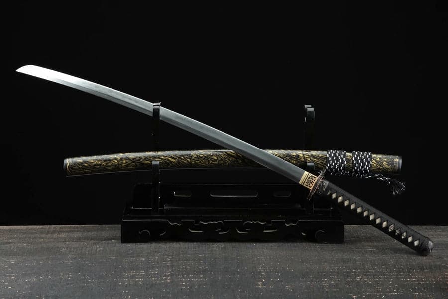 Hand Forged Japanese Samurai Katana Sea Wave Cutter Plate Pattern Stee ...