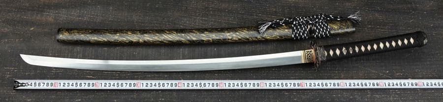 Hand Forged Japanese Samurai Katana Sea Wave Cutter Plate Pattern Stee ...