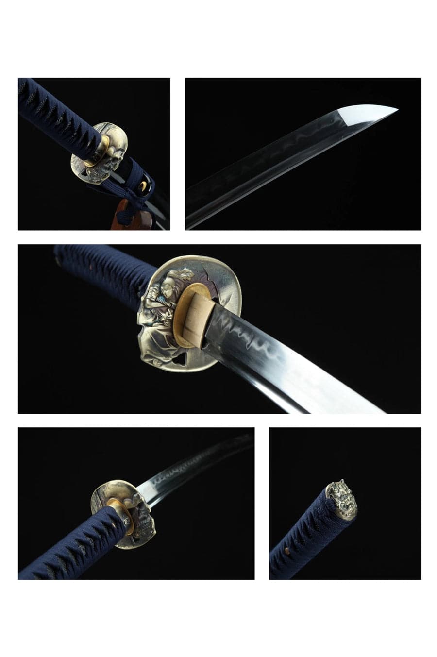 Hand Forged Japanese Samurai Katana Skeleton Specialty steel Turns the ...