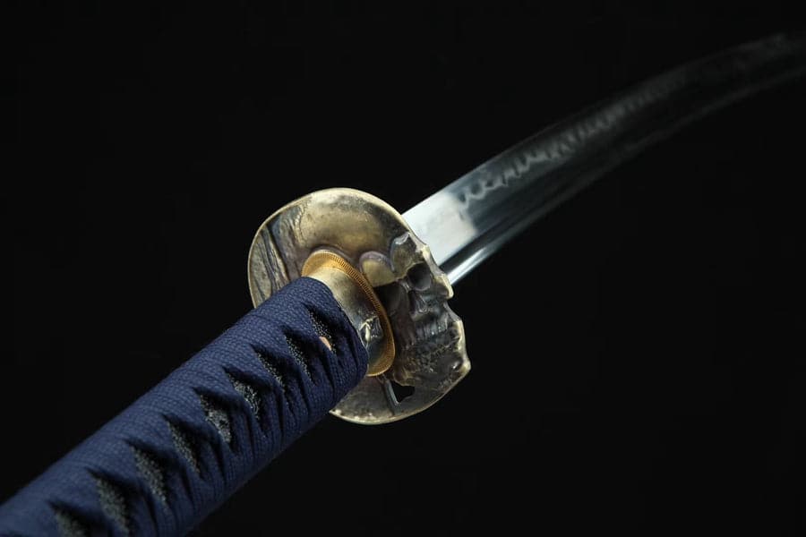 Hand Forged Japanese Samurai Katana Skeleton Specialty steel Turns the ...