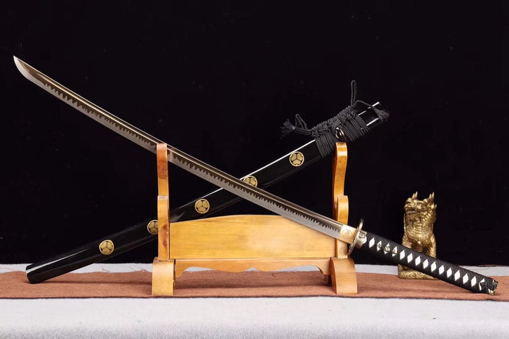 Hand Forged Japanese Samurai Katana Trefoil 1060 High Manganese Steel ...