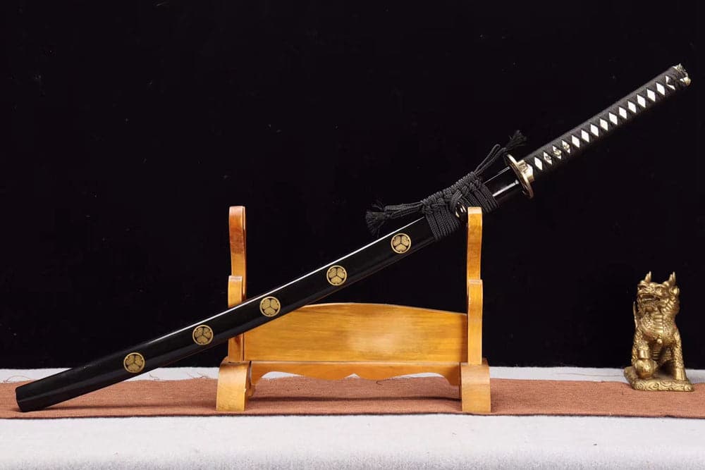 Hand Forged Japanese Samurai Katana Trefoil 1060 High Manganese Steel ...