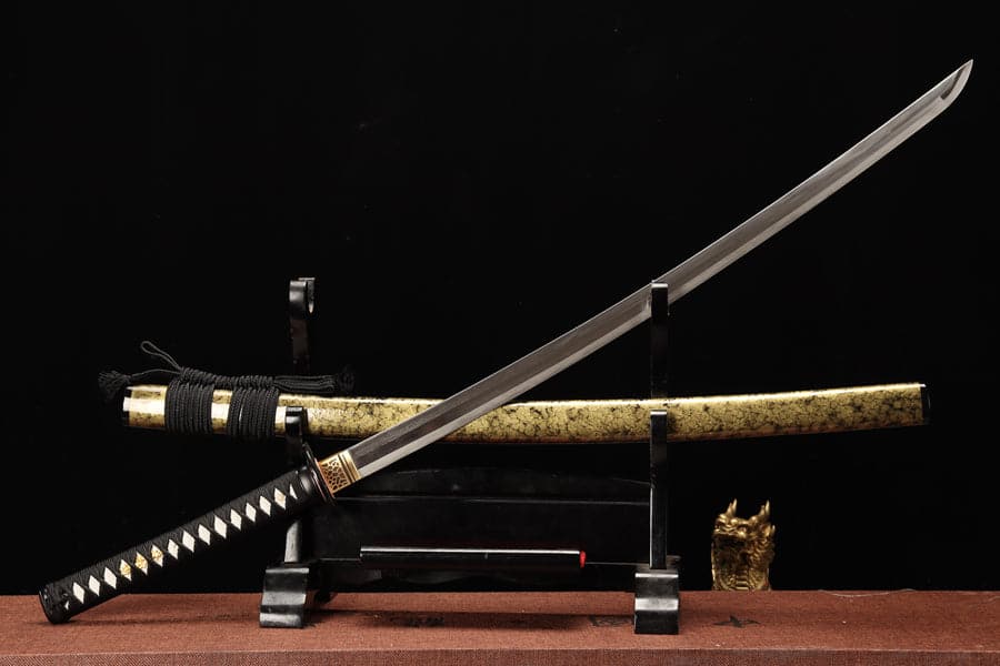 Hand Forged Japanese Samurai Katana Yama T8 carbon tool steel Yellow e ...