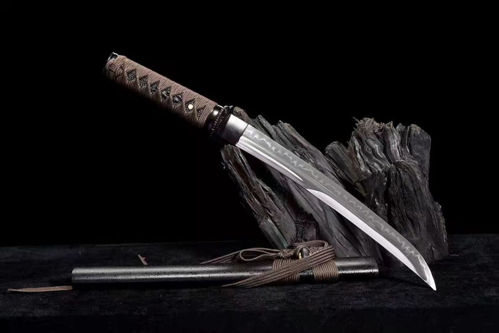 Hand Forged Japanese Tanto Asura Short knife T10 Carbon steel Turns th ...