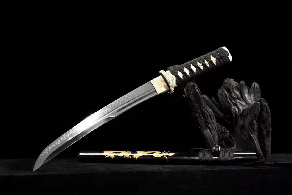 Hand Forged Japanese Tanto Golden Dragon T10 Carbon steel Full Tang ...