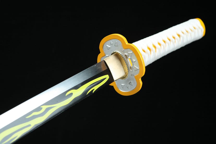 Handmade Anime Katana Demon Slayer Zenitsu Agatsuma Sword 1045 High Ca ...