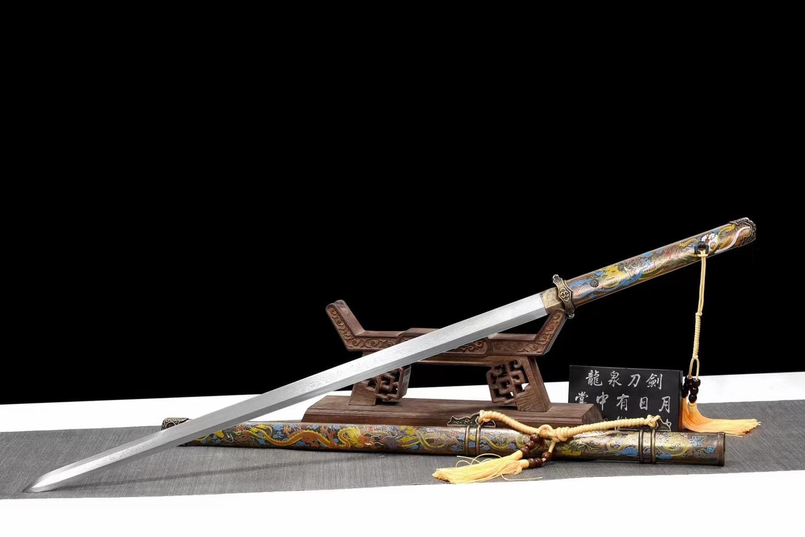 Handmade Dragon Flame 608 Pattern Steel Tang Sword – BoxKatana