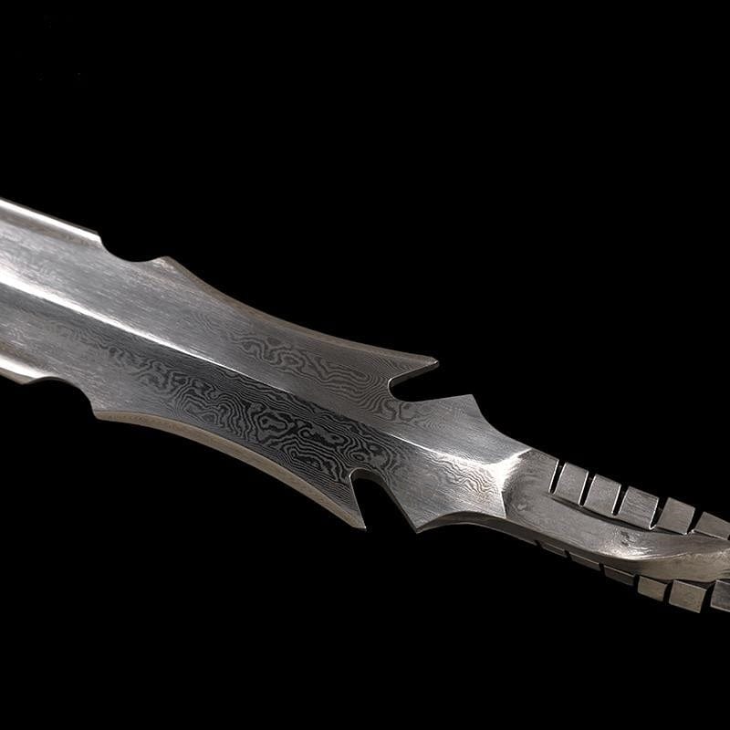 Handmade Dragon Scale Gun Pattern Steel One-piece forging – BoxKatana