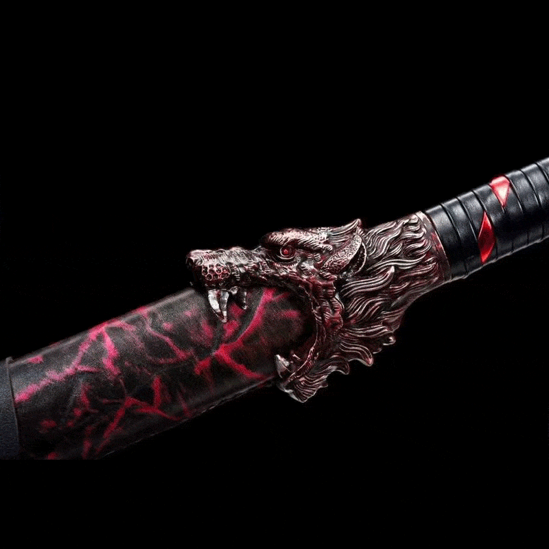 Handmade Flame-Eating Wolf Fury Manganese Steel Chinese Sword – BoxKatana
