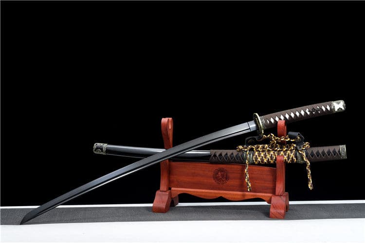 Handmade Japanese Tachi Odachi Dark Shadow High Carbon Steel Blackened ...